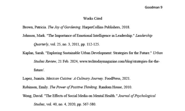 How to Format Works Cited List in MLA - TypeCite